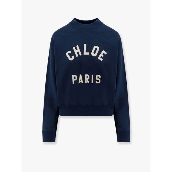CHLOE' | Sweaters | Chloe Women Cotton Sweatshirt With Lettering Logo ...